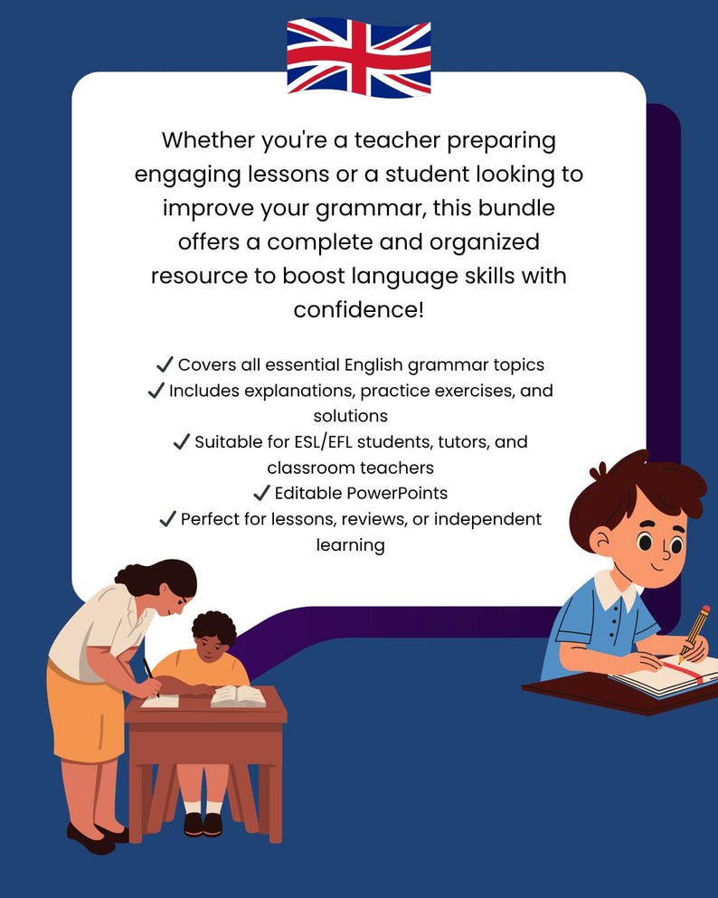 38 Editable English Grammar Presentations | Powerpoint Slides With ...