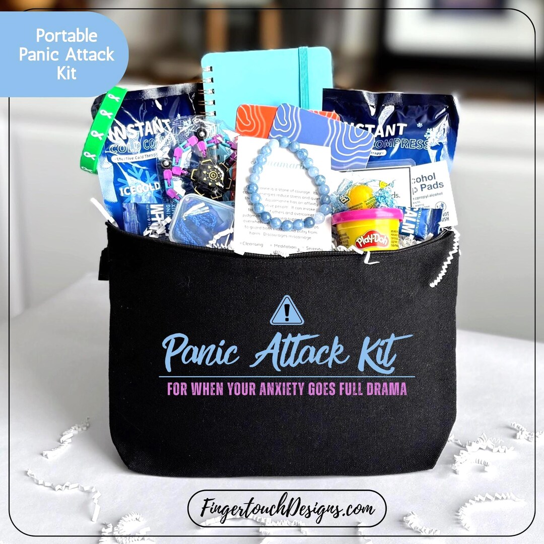 Portable Panic Attack Kit | Anxiety Relief Bag | Grounding Support - Etsy