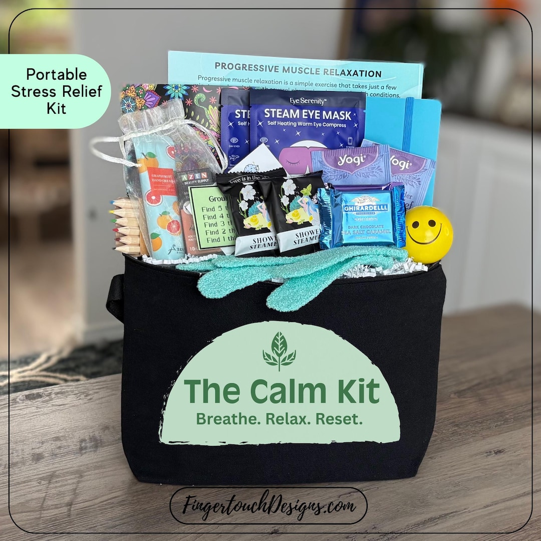 Portable Calm Kit | Stress Relief Self Care Bag | Relaxation Gift - Etsy