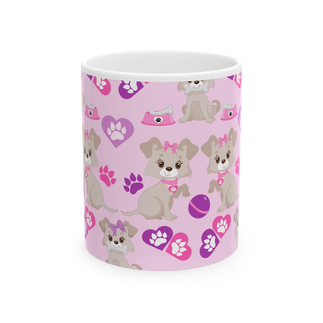 Dog Ceramic Mug, Cute Dog Coffee Cup, Dog Lover Gift, Personalized Pet ...