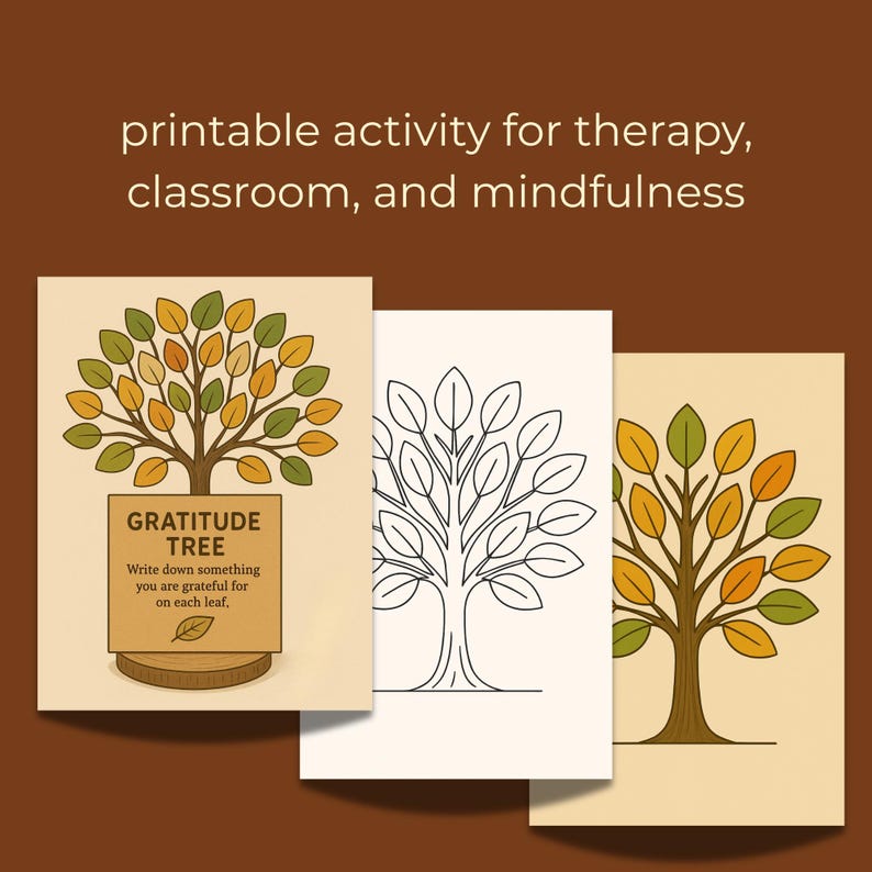 Gratitude Tree Printable | Counseling Tool for Kids & Adults ...
