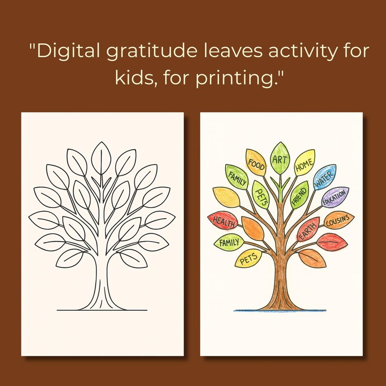 Gratitude Tree Printable | Counseling Tool for Kids & Adults ...