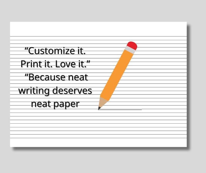 Printable A4 Lined Paper Landscape: Multiple Colors (digital Download ...