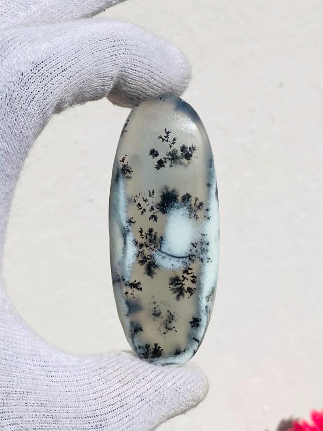 Natural Dendritic Agate Cabochon, Oval Gemstone (28X70X8MM, 140 CT) - Etsy