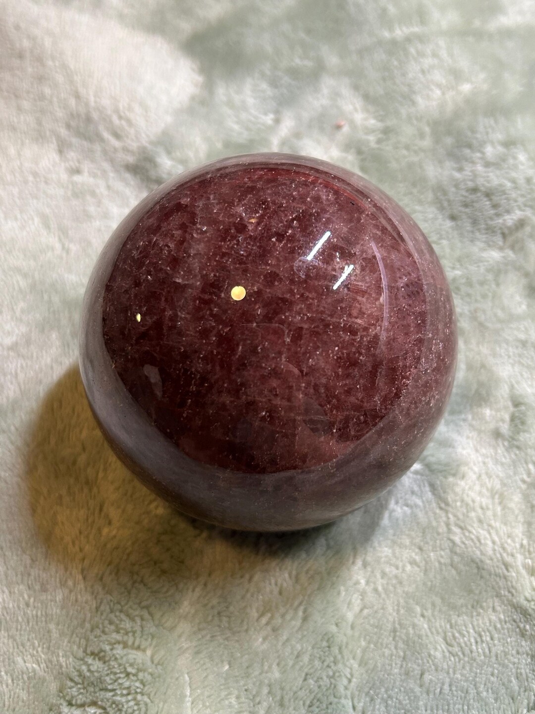 Large Strawberry Quartz Sphere - Etsy