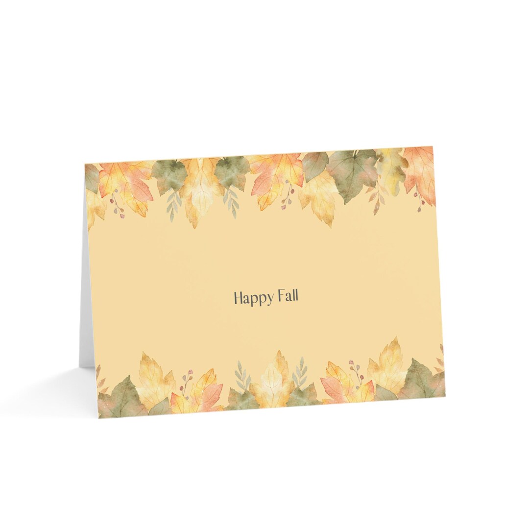 Happy Fall Blank Card - Etsy