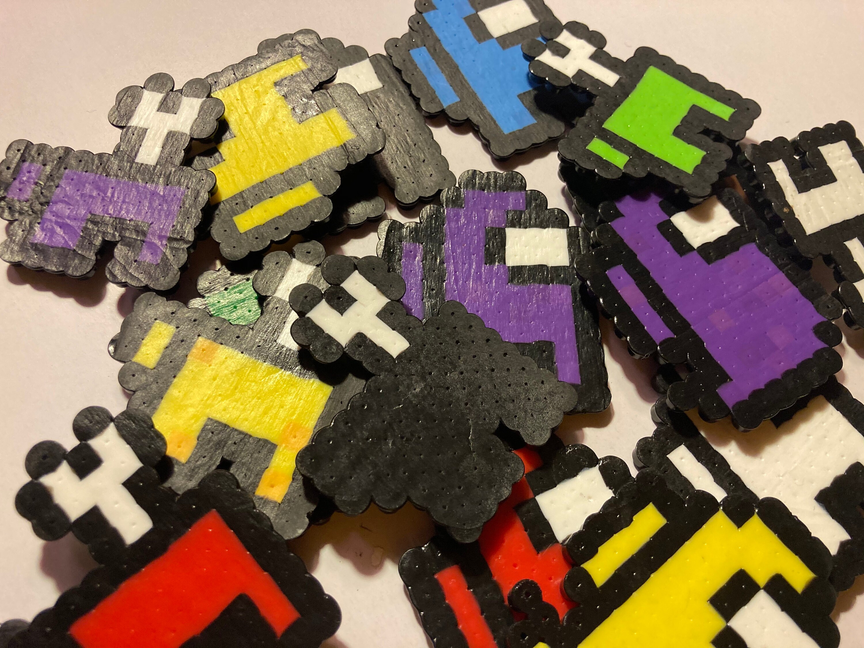 Entre Nosotros-Custom Color-Framed Shadow Box Perler Bead Art Devor ...