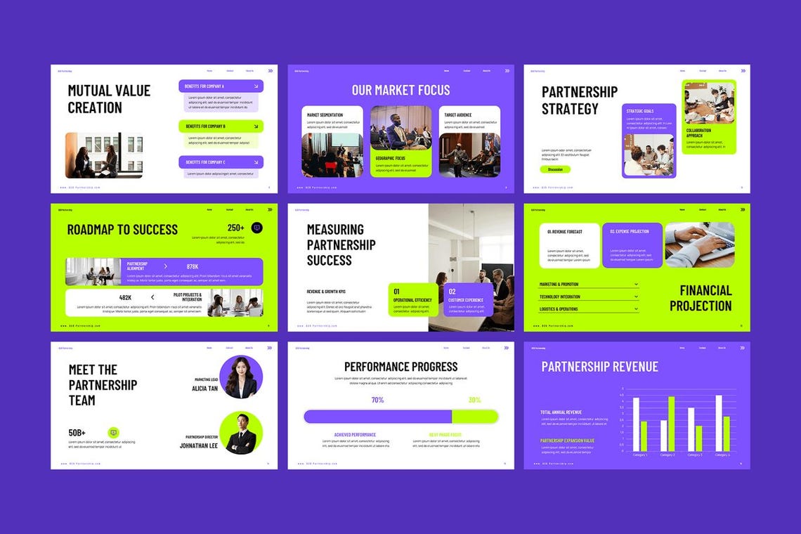 B2B Partnership Google Slides Template Business Proposal Presentation ...