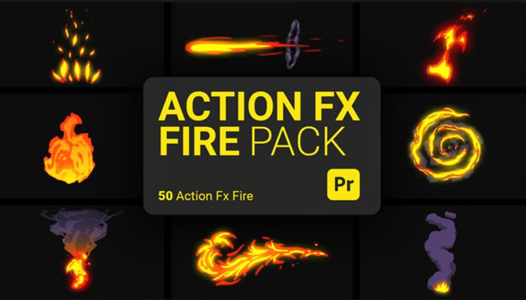 Action FX Fire Pack for Premiere Pro | 50 Animated Fire Effects - Etsy