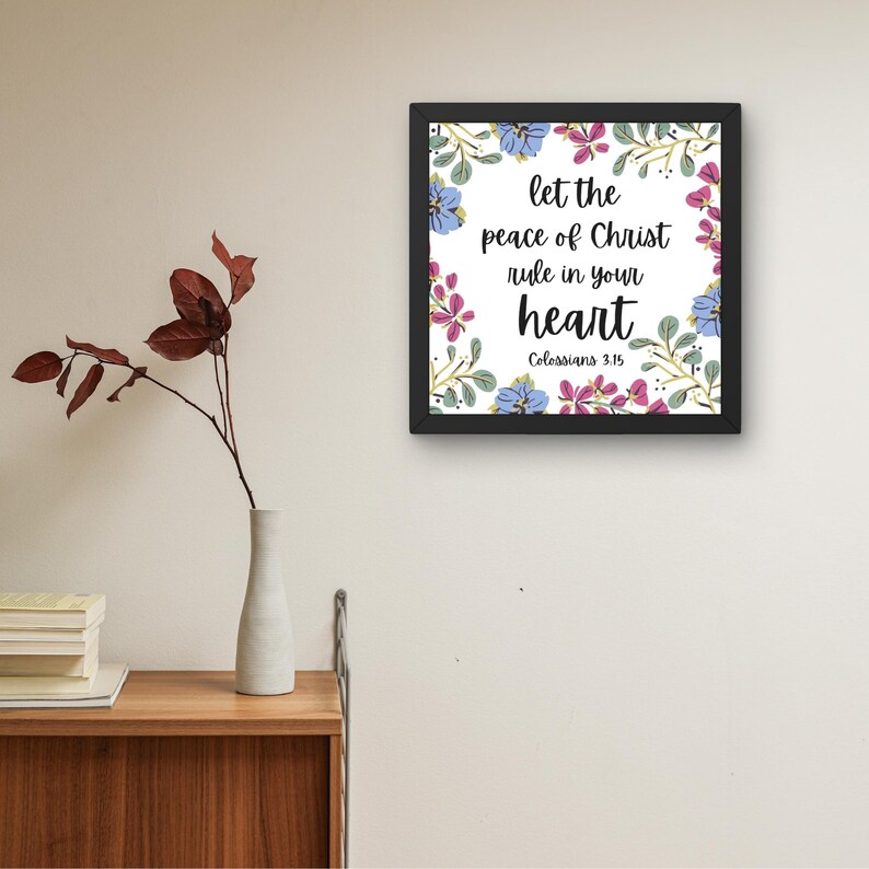 Peace of Christ Printable Wall Art | Colossians 3:15 Scripture Decor ...