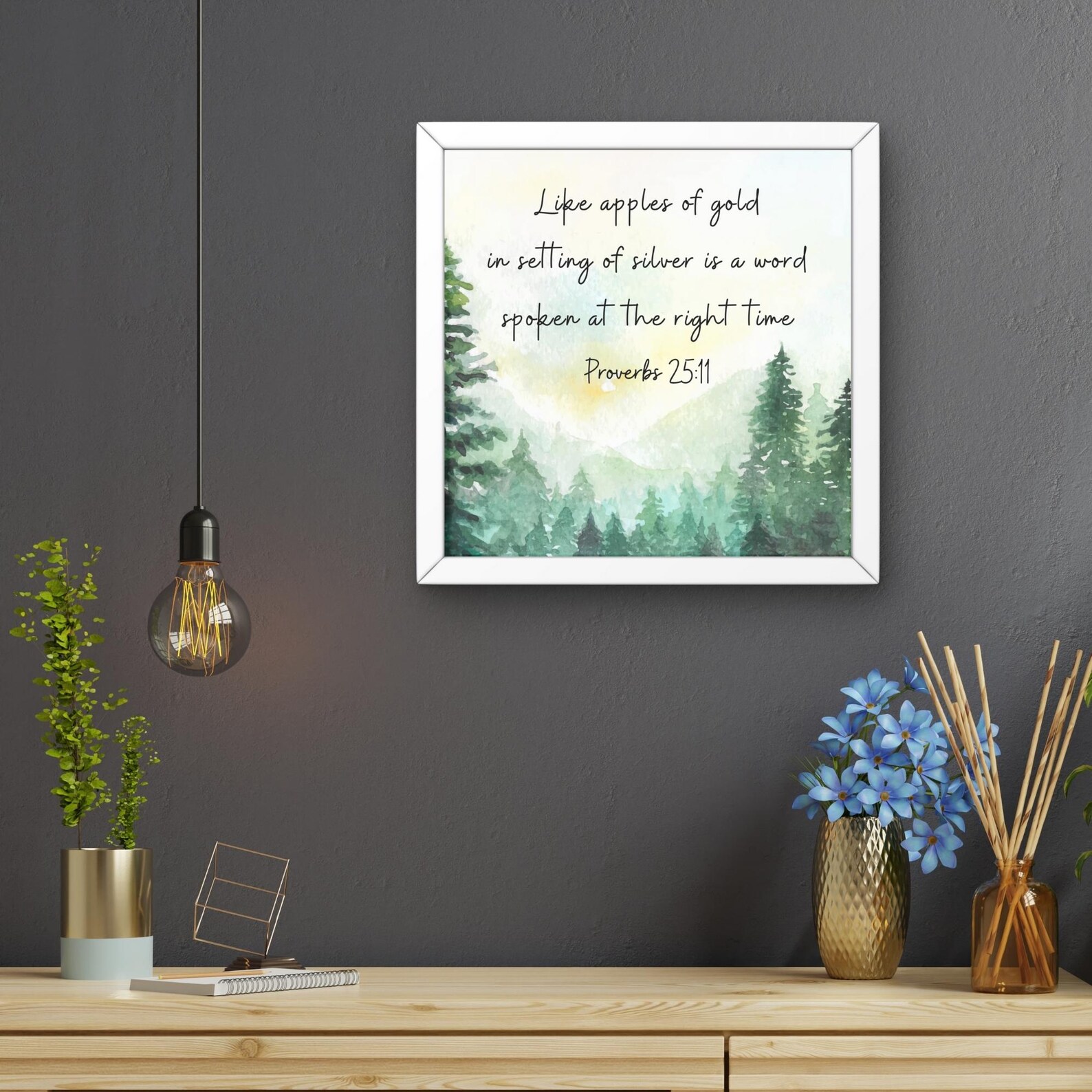 Apples of Gold Bible Verse Wall Art | Proverbs 25:11 Printable ...