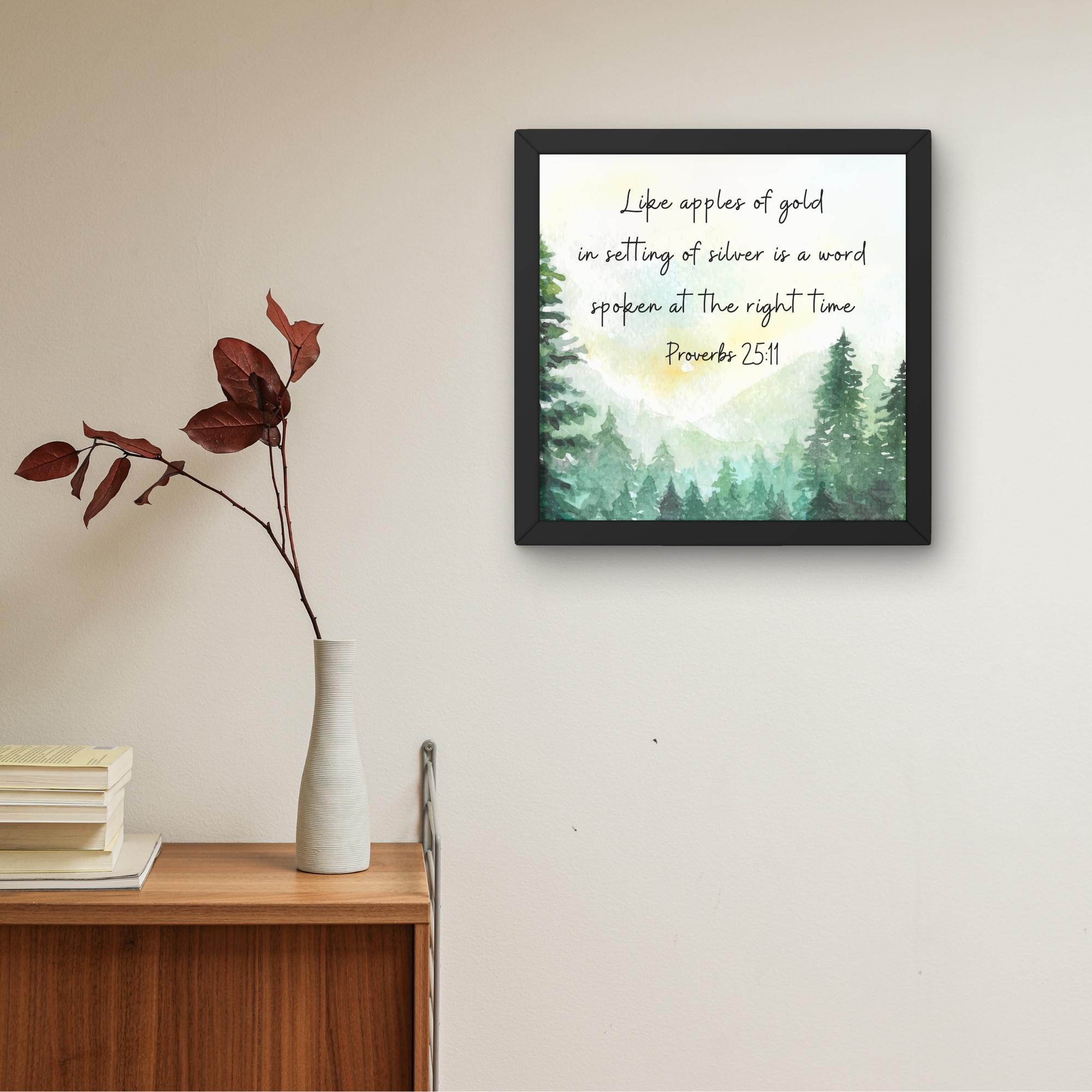 Apples of Gold Bible Verse Wall Art | Proverbs 25:11 Printable ...