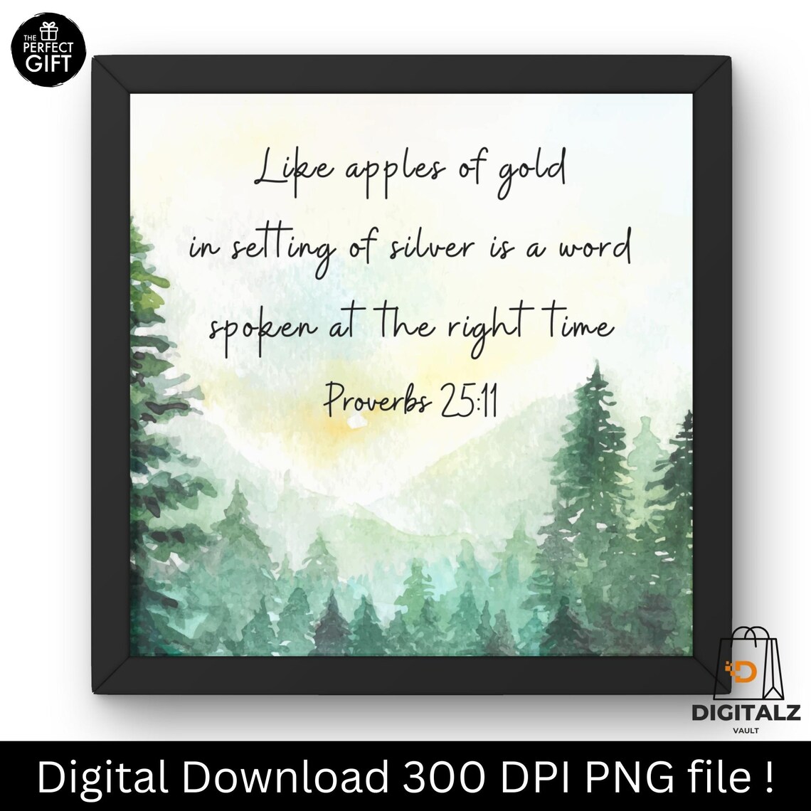 Apples of Gold Bible Verse Wall Art | Proverbs 25:11 Printable ...