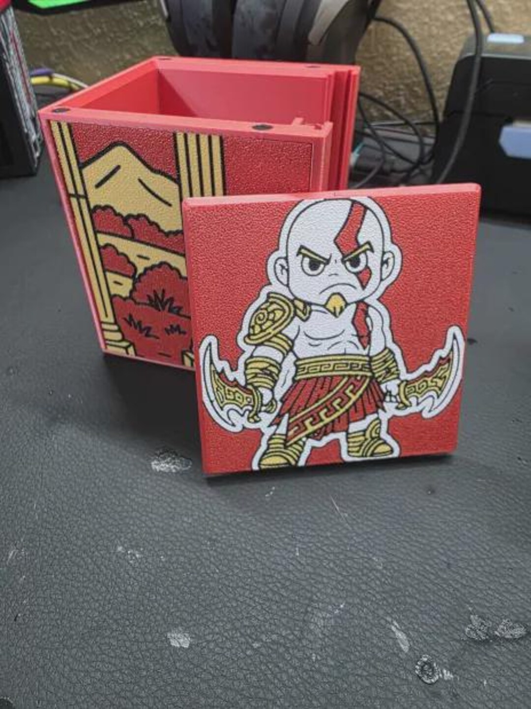 Kratos Full Art Themed Mtg EDH Commander Card Box, Magic the Gathering ...