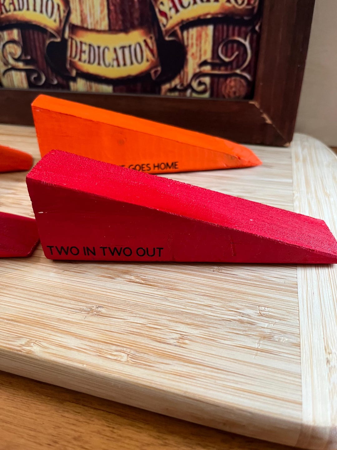 Custom Firefighter Wooden Door Chocks for Helmet and to Prop Doors ...