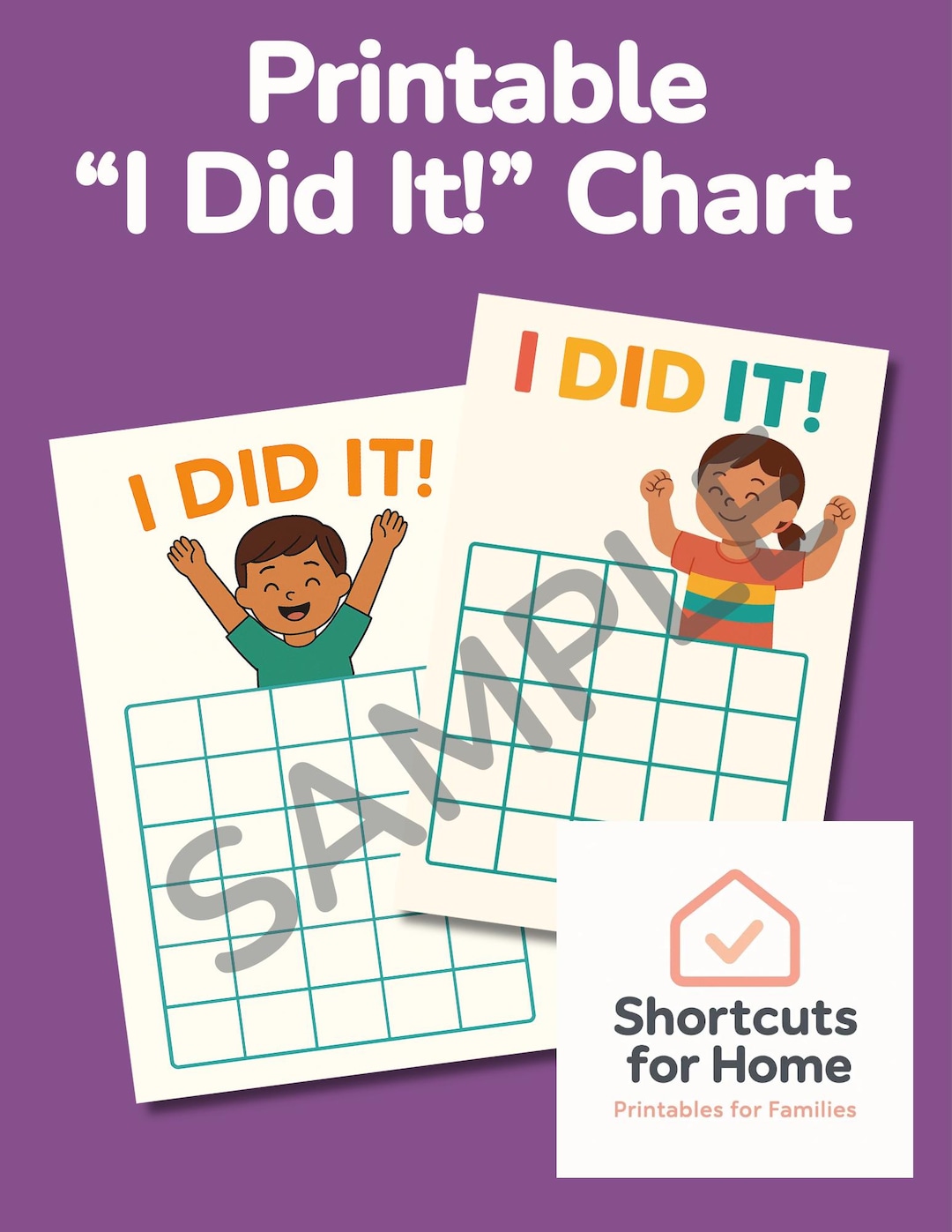 Printable I Did It Charts for Kids – Reward Chart, Motivation Tracker ...