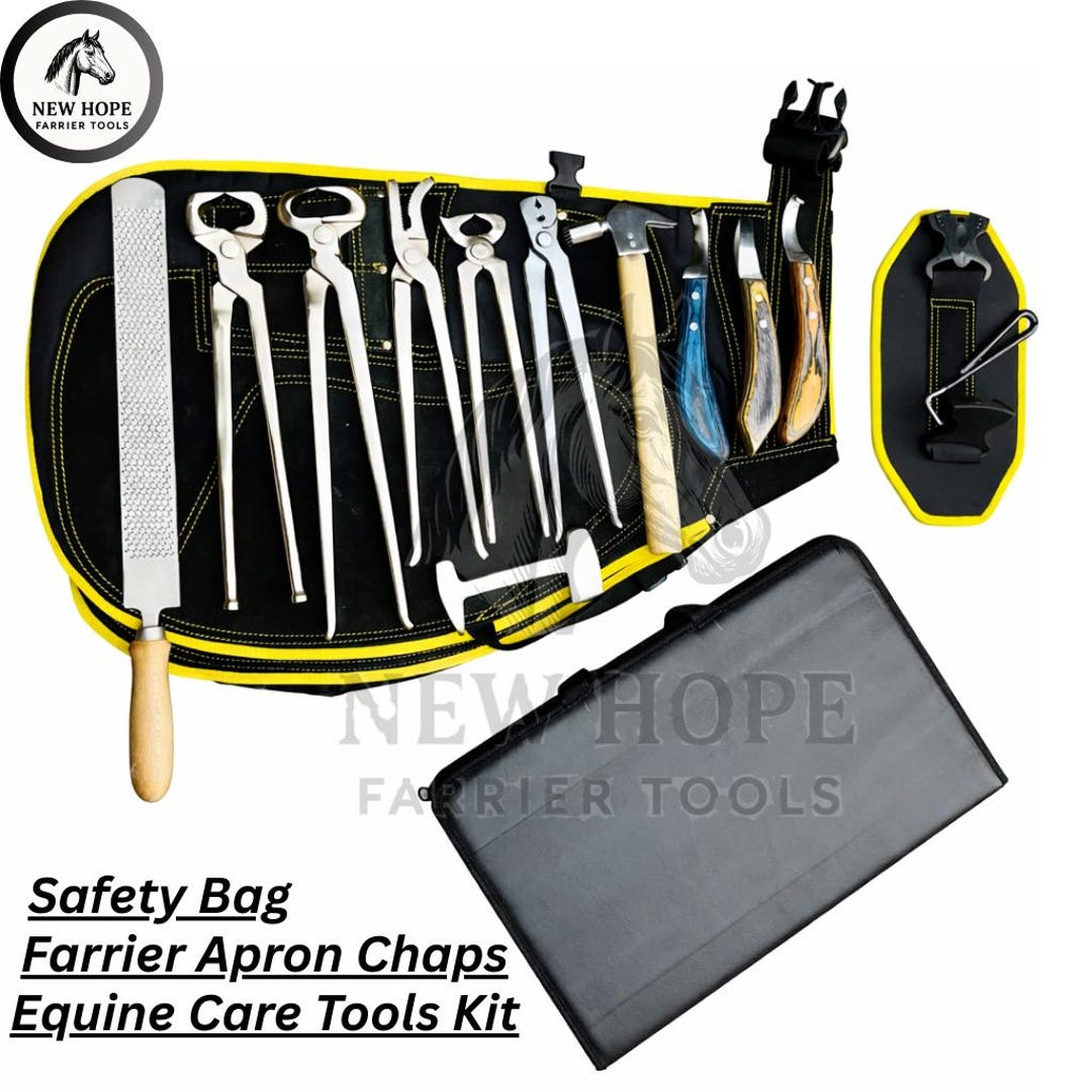Complete Farrier Tools Kit & Leather Apron for Equine Care - Etsy