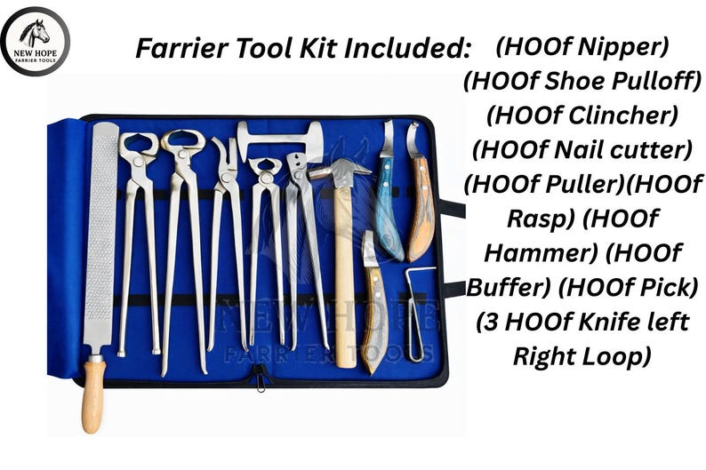 Complete Farrier Tools Kit & Leather Apron for Equine Care - Etsy