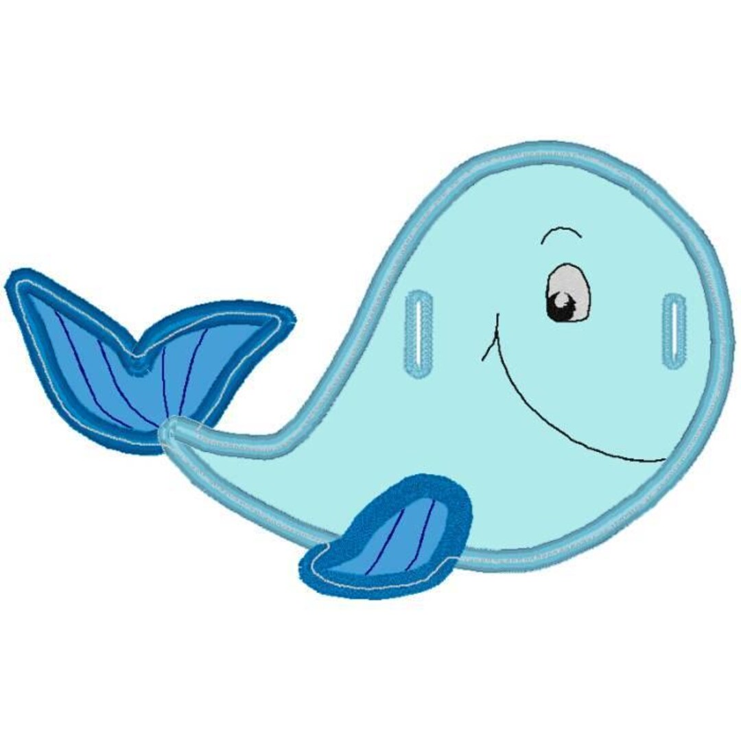 Whale Banner Machine Embroidery Design - 3 Sizes - Instant Download - Etsy