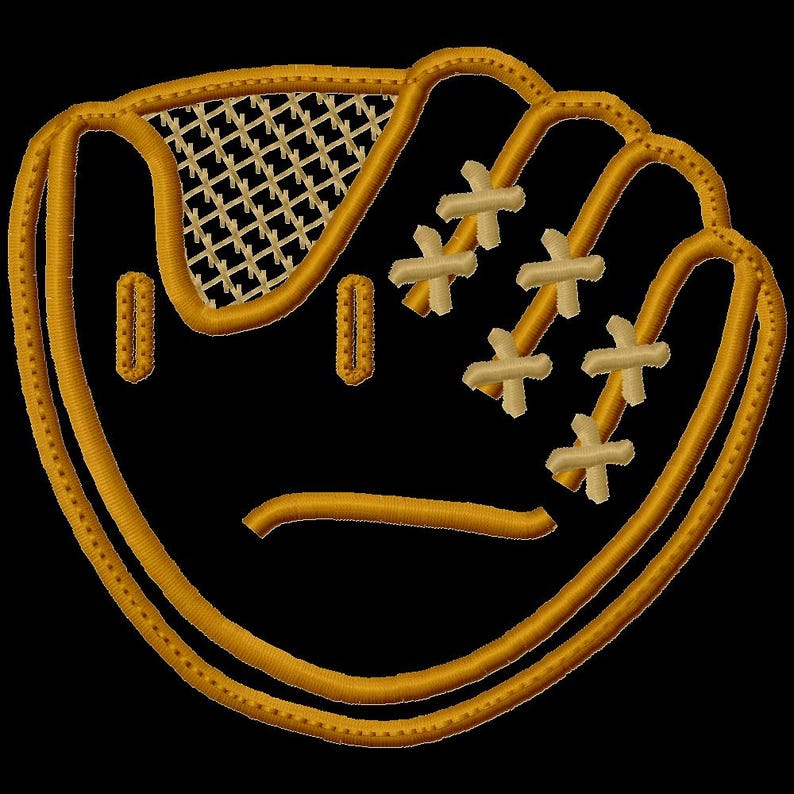 Baseball Glove Banner Machine Embroidery Design - 3 Sizes - Instant ...