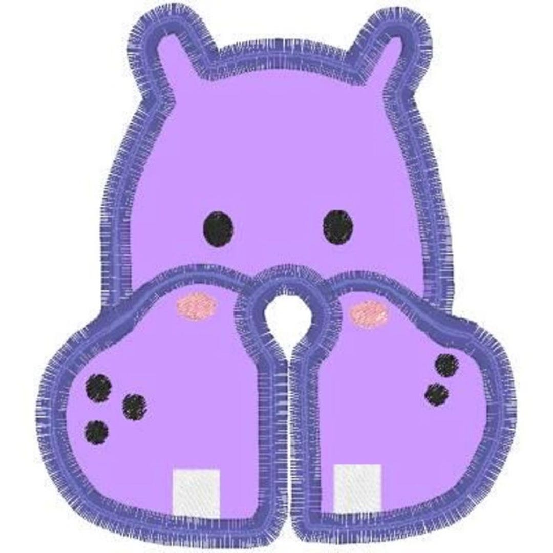 Hippo G-tube Machine Embroidery Design - 4 X 4 Hoop - Instant Download ...