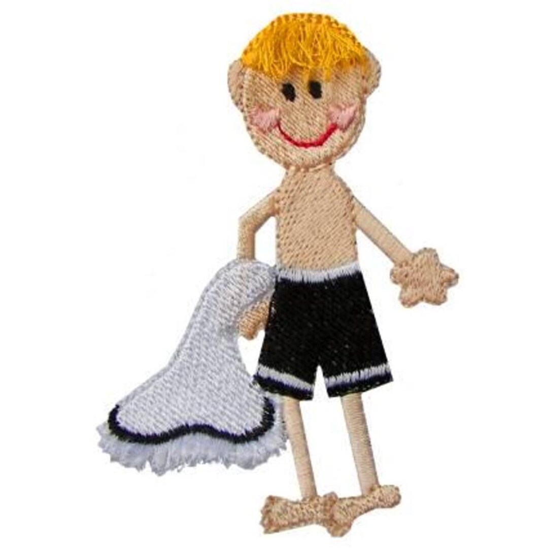 Fringe Boy in Swimsuit Machine Embroidery Design - 2 Sizes - Instant ...