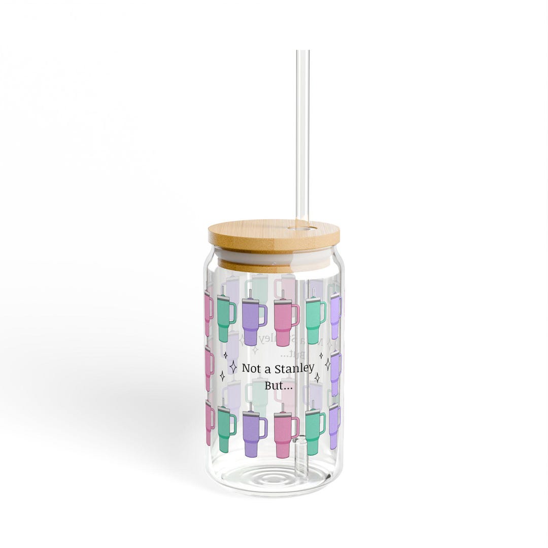 Cute Sipper Glass With Straw, Fun Drinkware, Gift for Her, Summer ...
