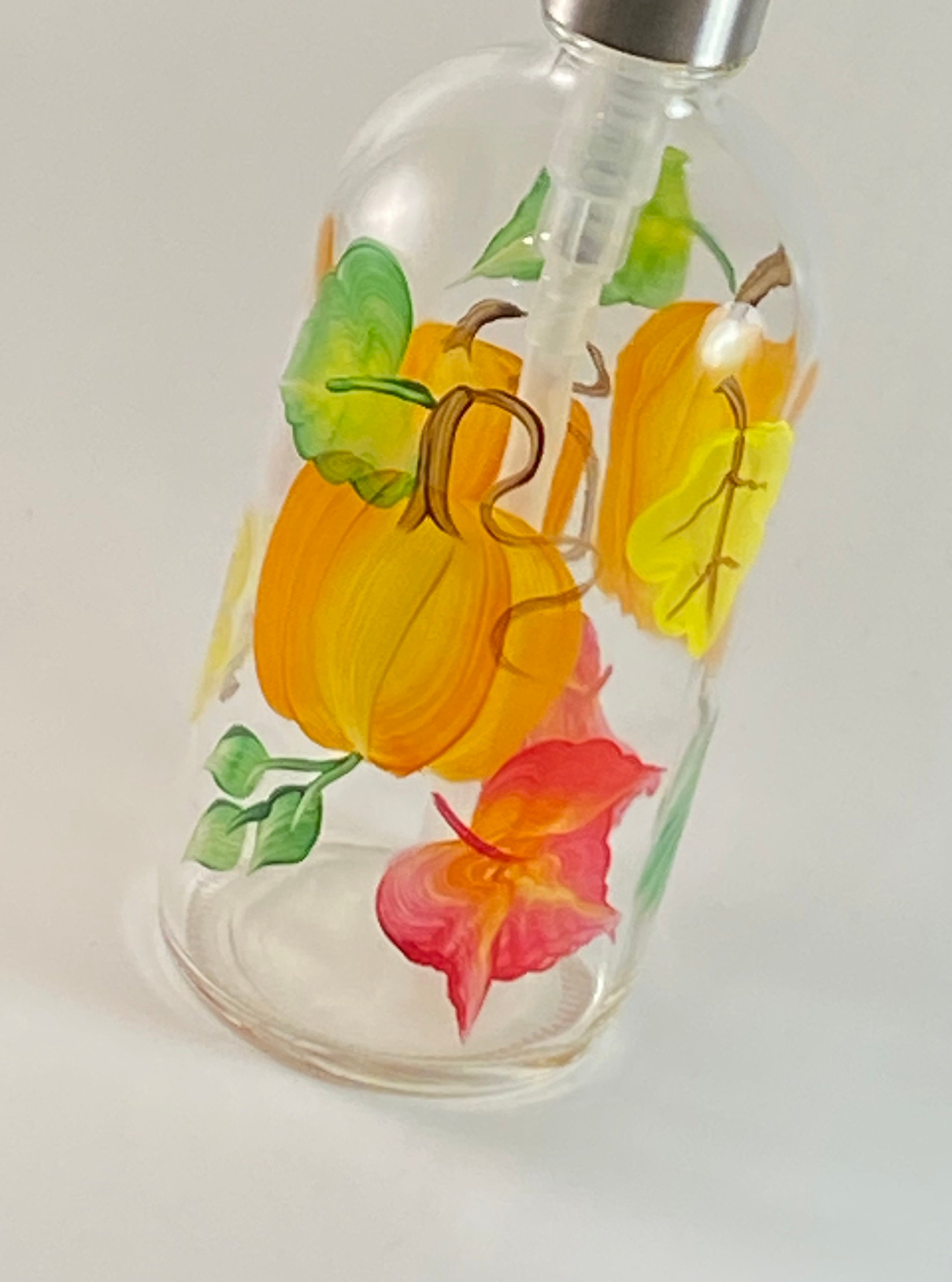 Hand painted soap dispenser for fall orange pumpkins fall | Etsy