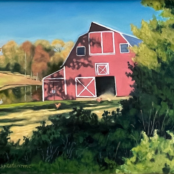 Red Barn Paintings - Etsy