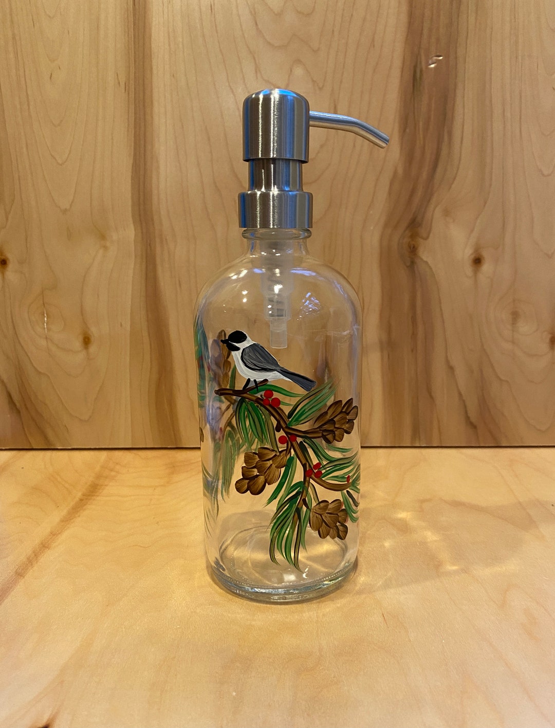 Hand Painted Soap Dispenser: Rustic Mountain Cabin Decor - Etsy