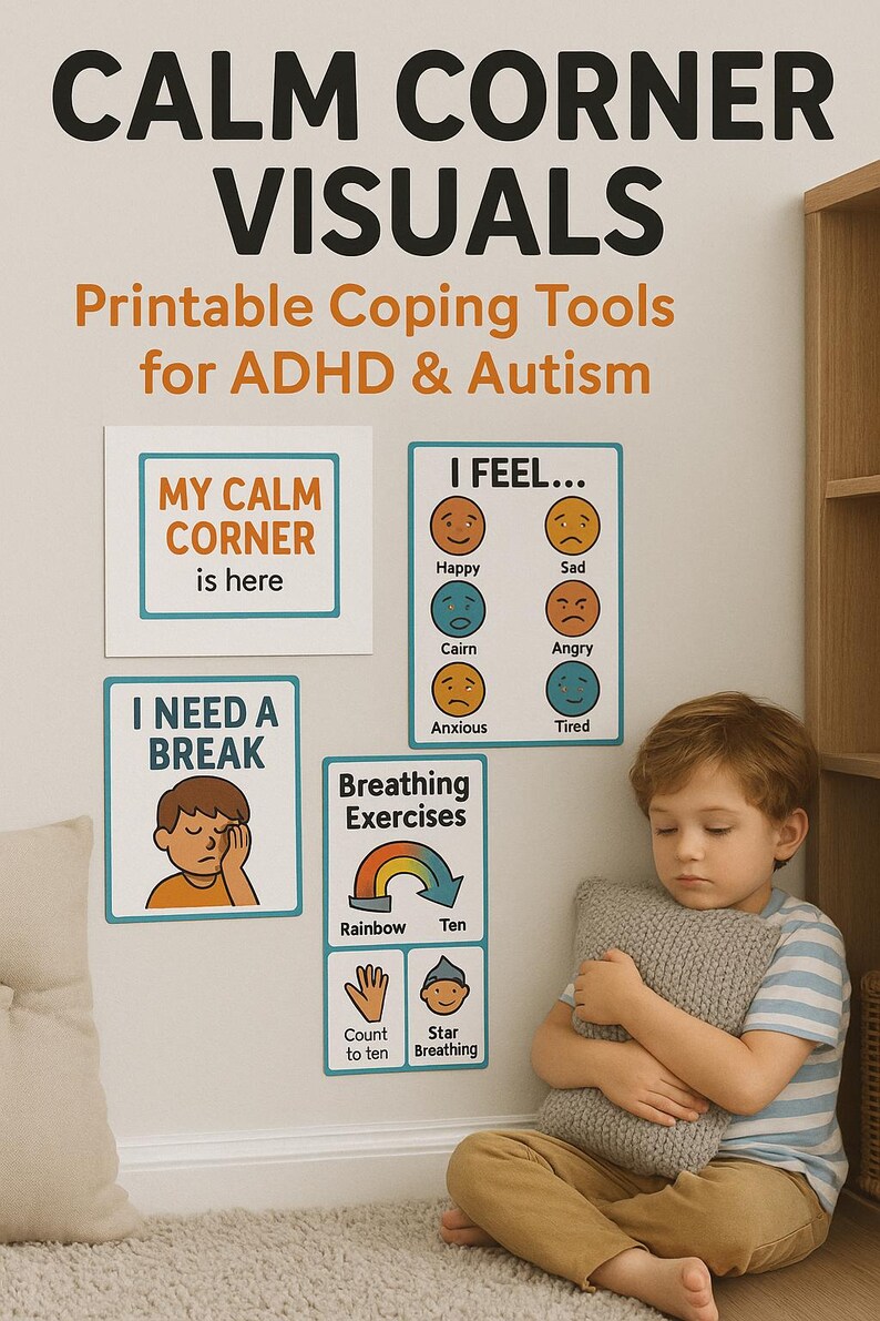 Calm Corner Kit: Coping Tools for ADHD & Autism (printable Visuals) - Etsy