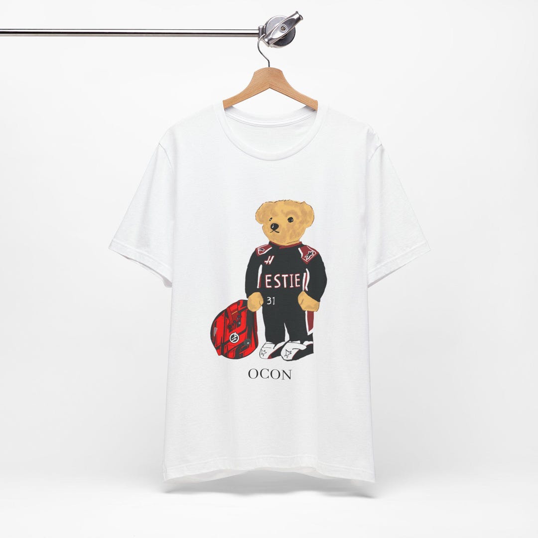 Ocon Teddy Bear Shirt, Haas Formula Racing Tee - Etsy