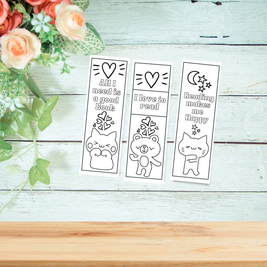 Printable Coloring Bookmarks for Kids - Cute Animal Bookmarks to Color ...