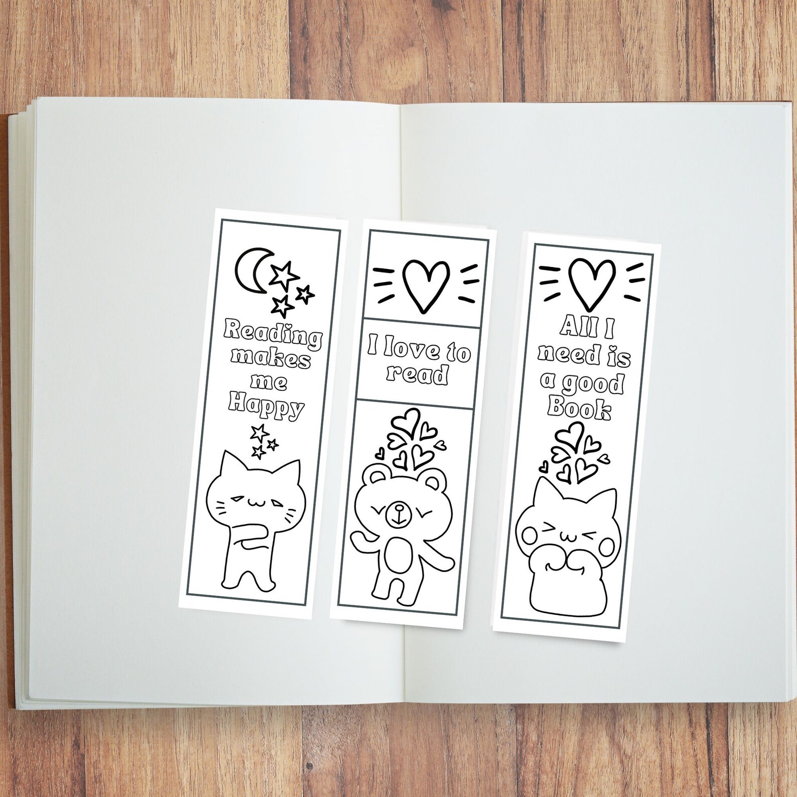 Printable Coloring Bookmarks for Kids - Cute Animal Bookmarks to Color ...