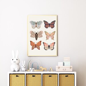 Butterfly Wall Art Set, Boho Butterflies, Printable Art, Digital Print ...