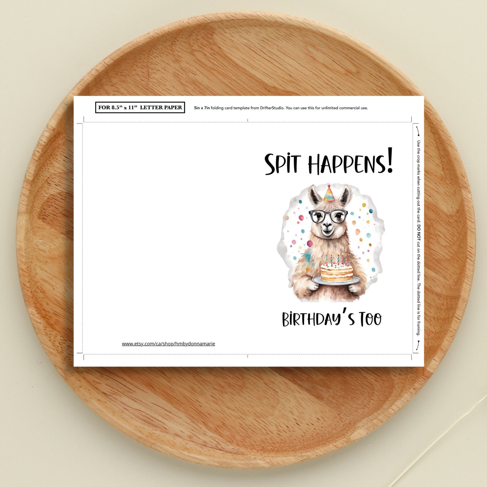 Printable Cute and Funny Alpaca Inspired Printable Birthday Card, Llama ...