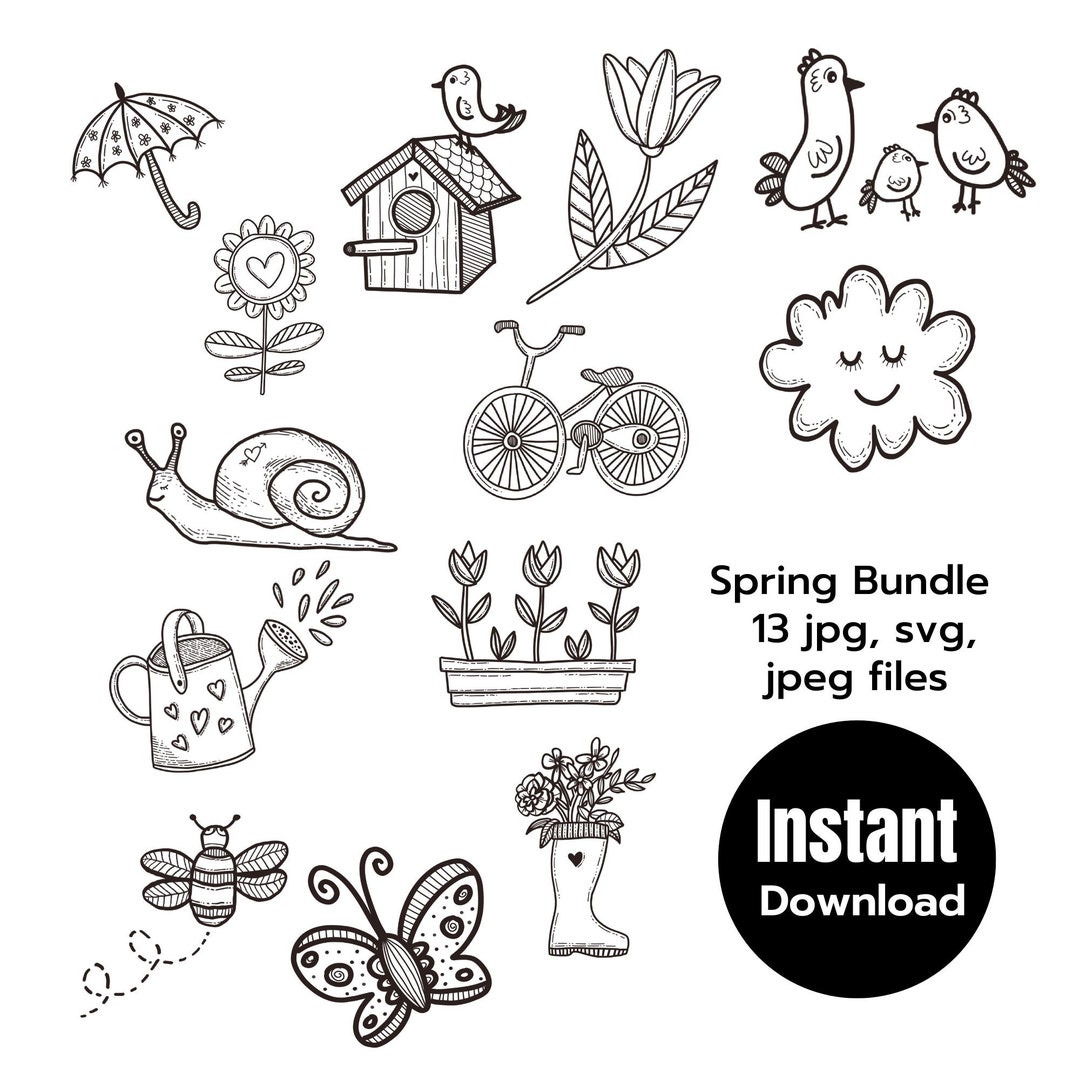 Spring SVG Bundle, Spring Png, Spring Elements SVG, Cutting Files ...