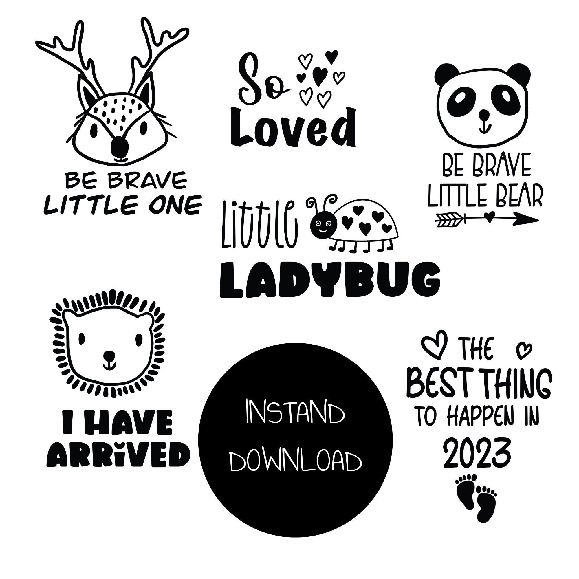 Baby Svg Bundle Svg and Png 6 Baby Quote Svg Newborn Svg - Etsy