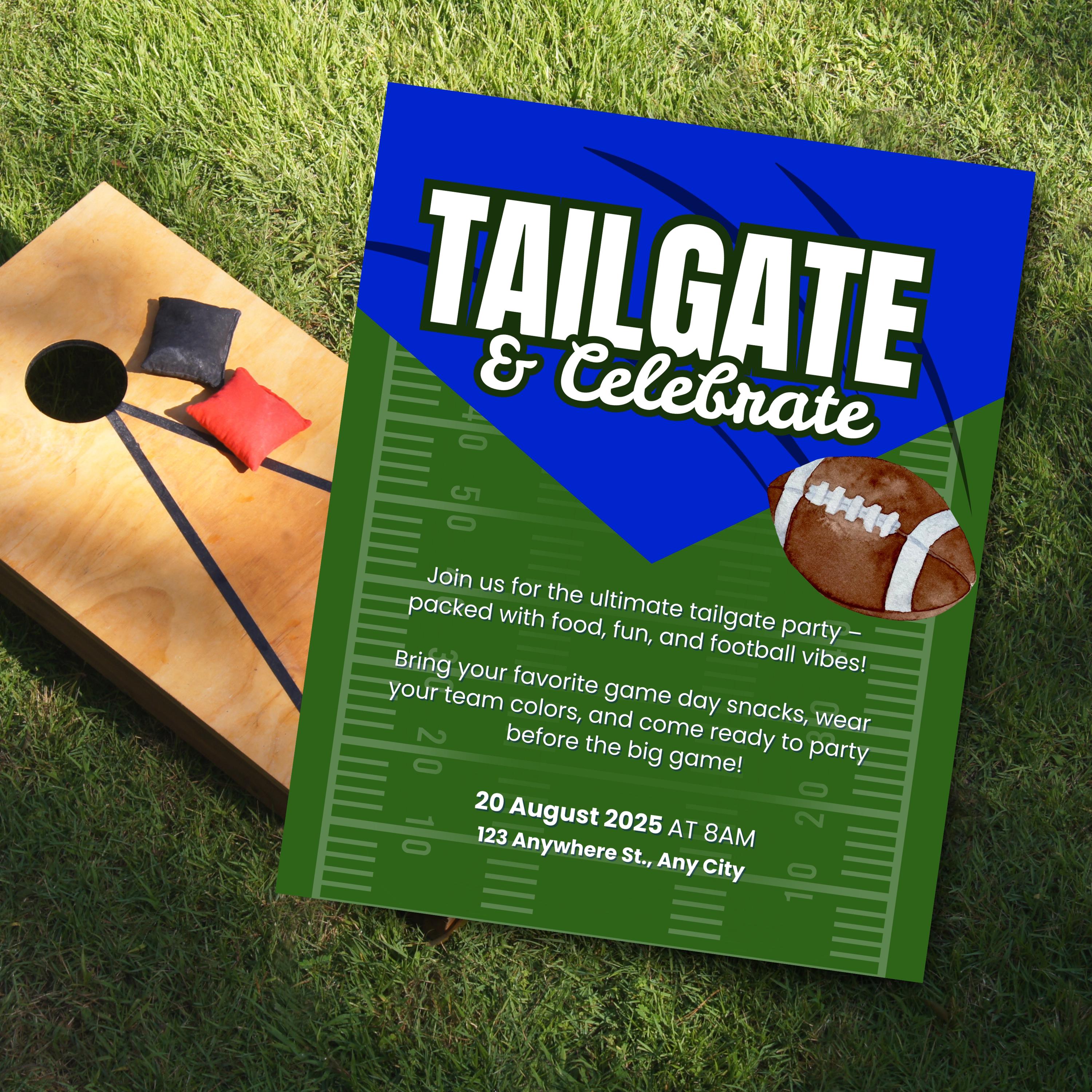 Touchdown Celebration: Tailgate Party Invitation - Instant Download - Etsy