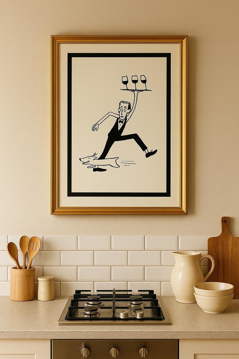 Dashing Waiter Print - Etsy