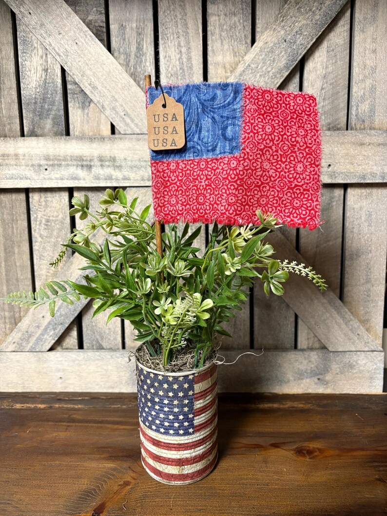 Rustic / Country / Primitive / American Flag Set of 5 - Etsy