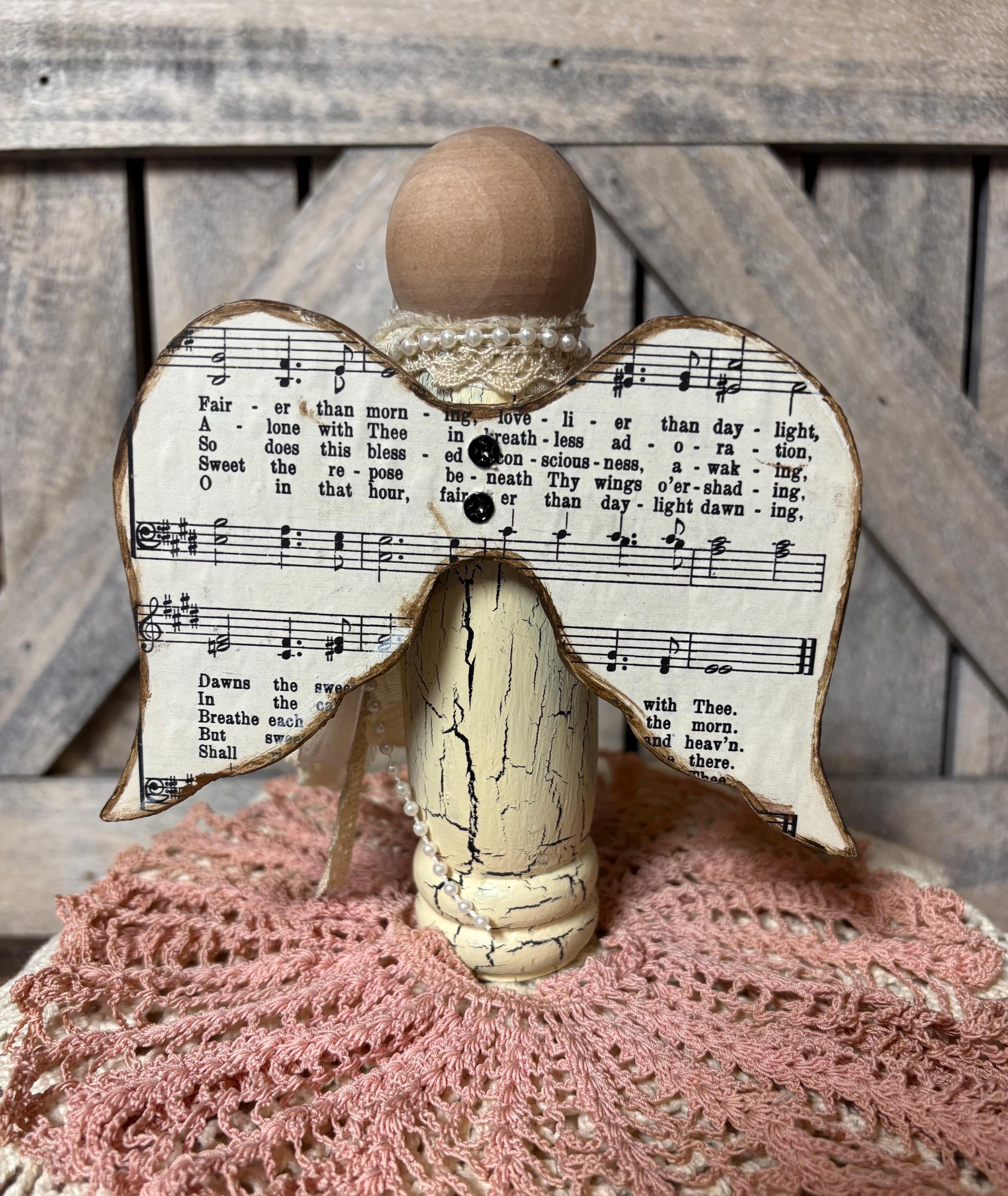 Distressed Shabby Chic Rustic Spindle Angel - Etsy
