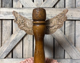 Distressed Shabby Chic Rustic Spindle Angel - Etsy