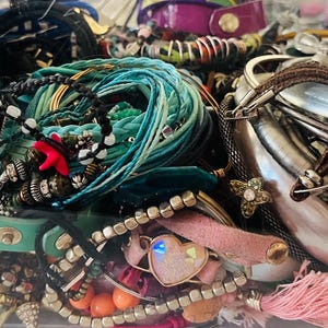 Vintage to Y2K Costume & Junk Jewelry 5 Lbs, All Bracelets for Wear or ...