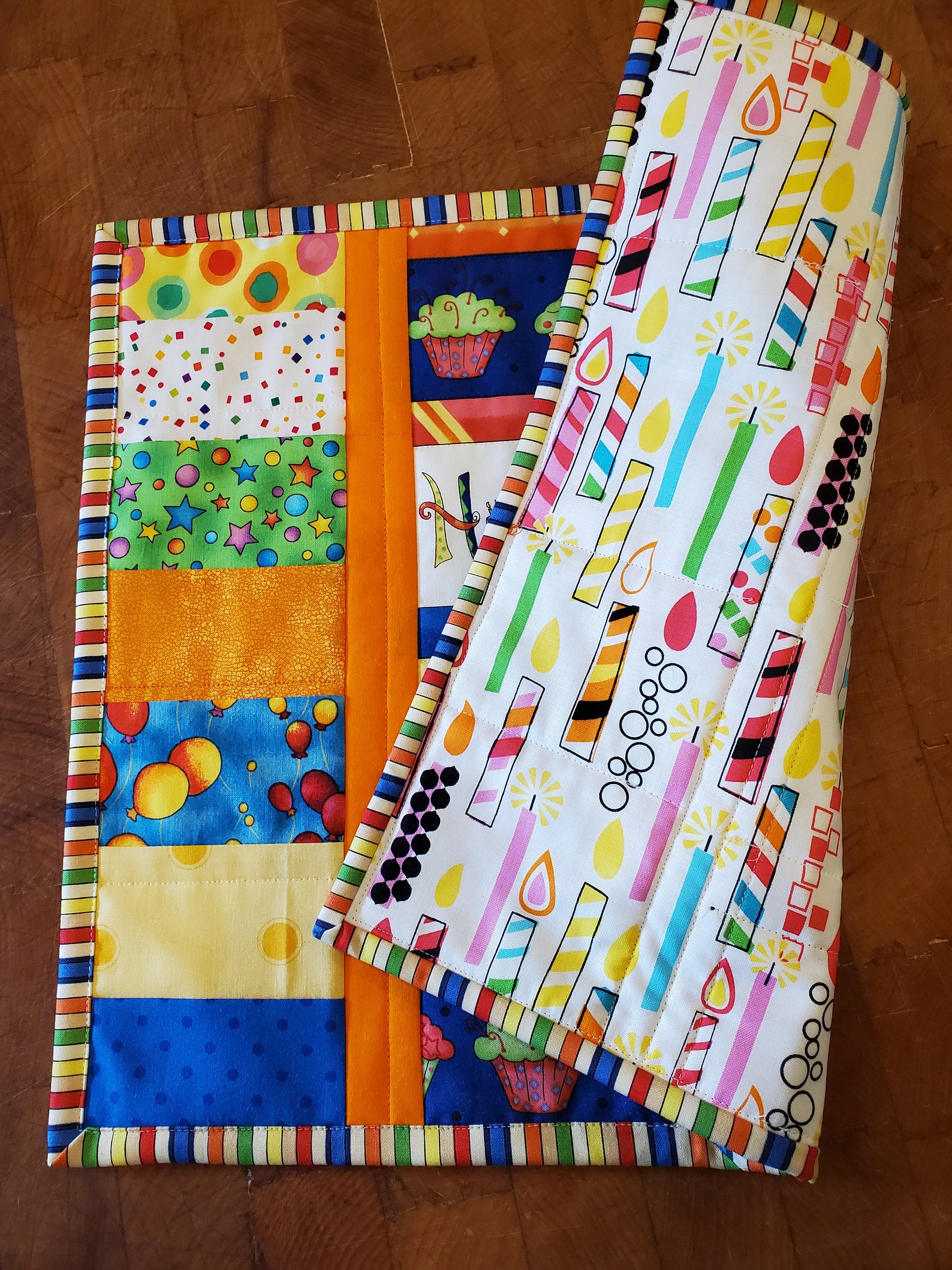 Birthday Quilted Placemat, Celebrate Another Year, Handmade, 14 X 18 ...