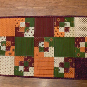Quilted Table Runner, Primitive Colors, Handmade, Table Scarf, - Etsy