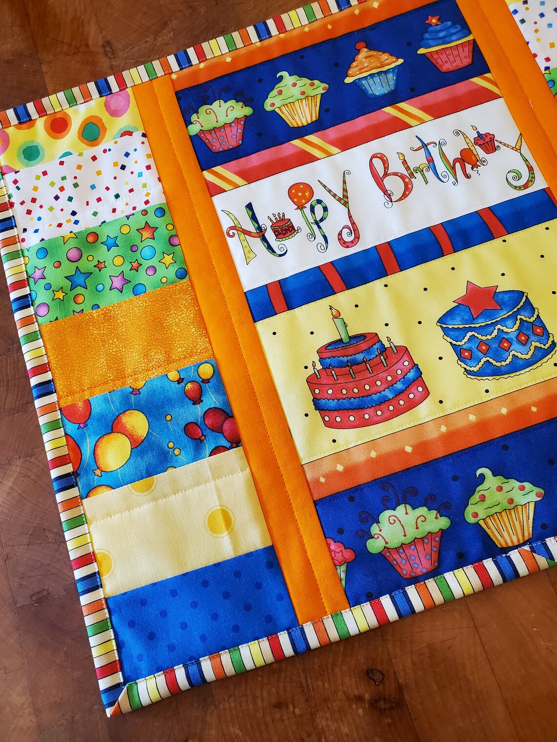 Birthday Quilted Placemat, Celebrate Another Year, Handmade, 14 X 18 ...