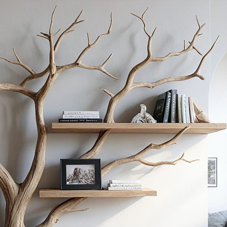 Tree Branch Bookshelf, Entryway Rustic Console Table, Driftwood Farm ...