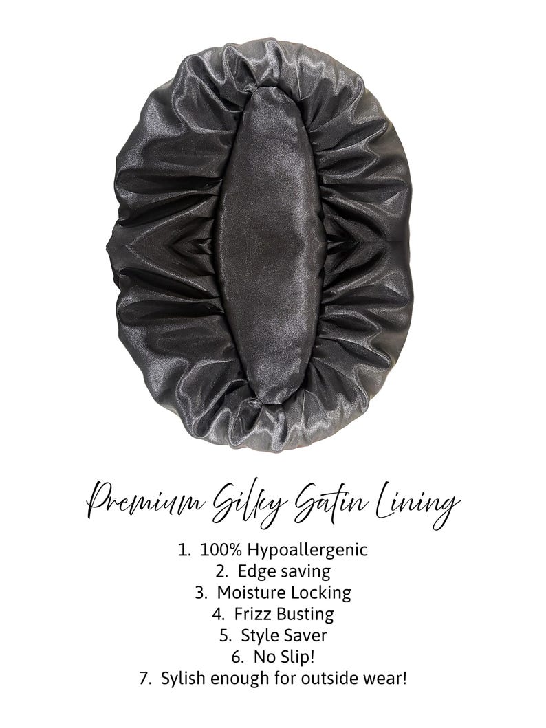 Long Satin Bonnet: Handmade Protective Hair Wrap With Ties - Etsy