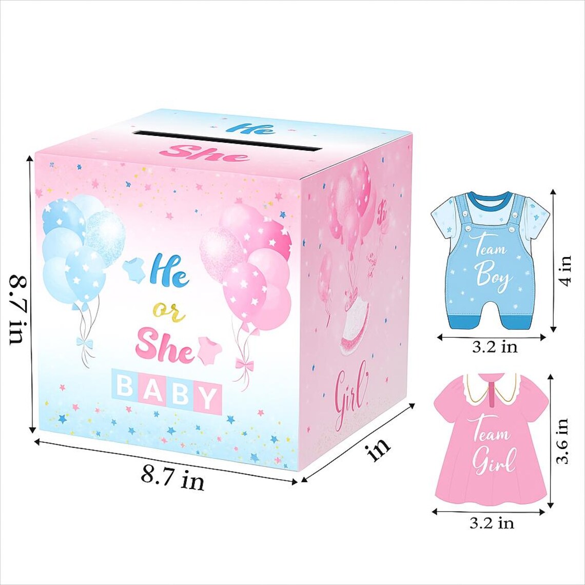 Baby Gender Reveal Pull Out Game With Voting Box, Gender Reveal Games ...